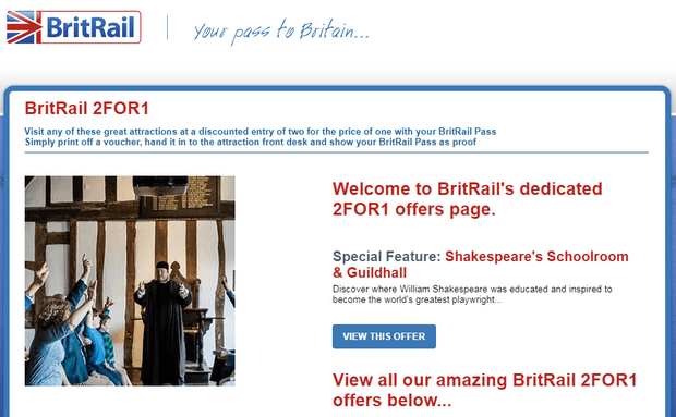 倫敦景點門票“兩人同行一人價錢” (London Travelcard 2FOR1 Offers) - 旅遊教室